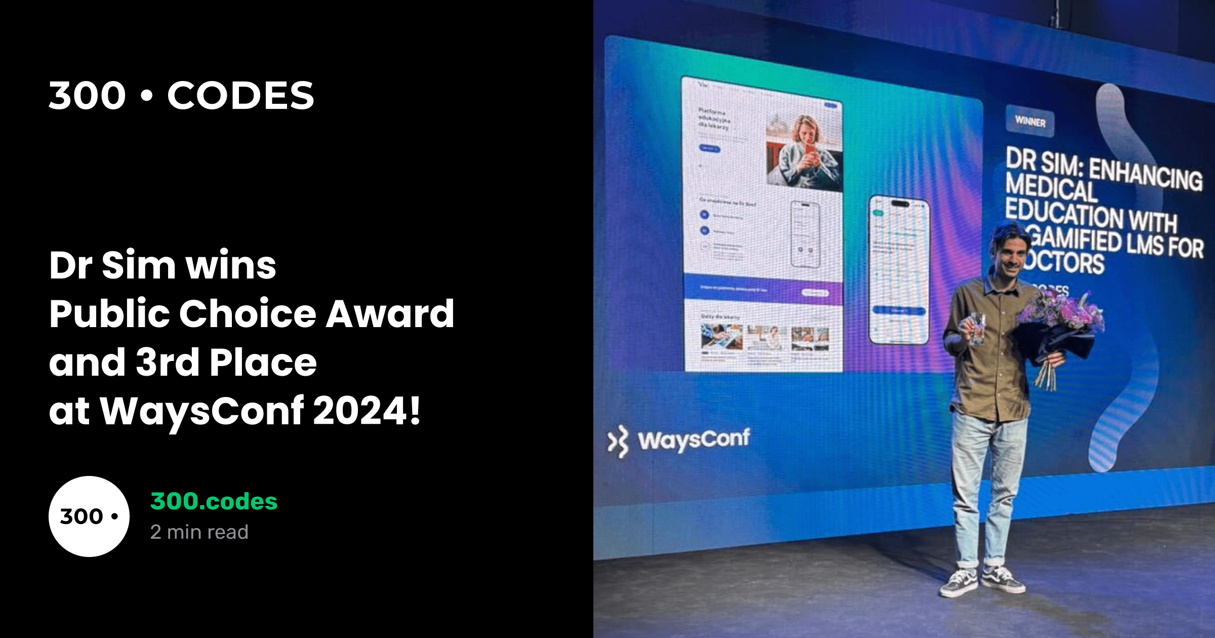 300.codes wins Public Choice Award and 3rd Place at WaysConf 2024!